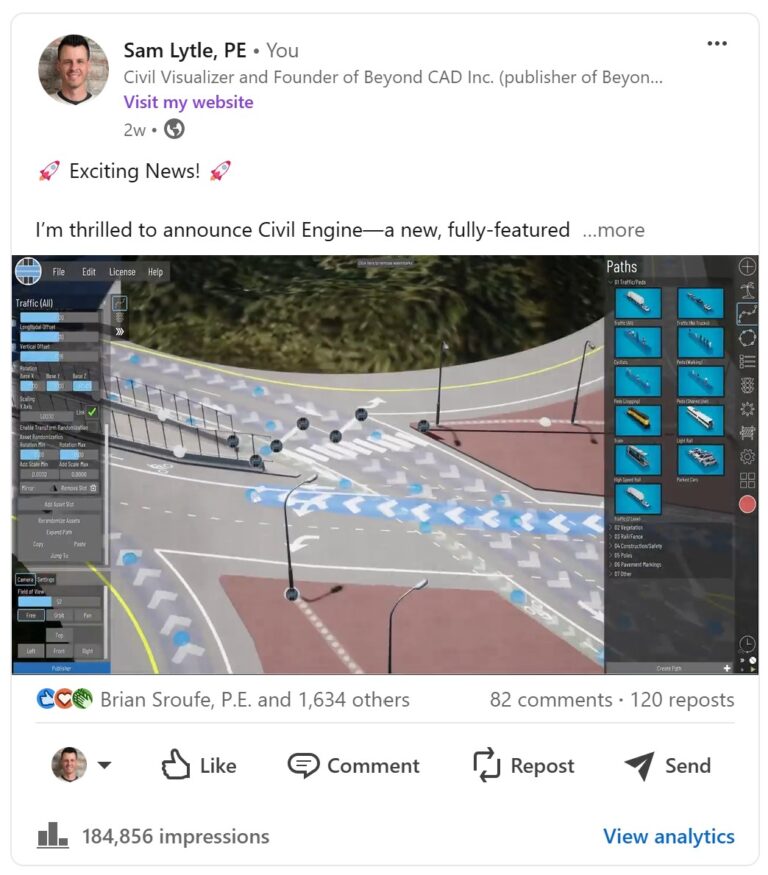 Civil Engine - Transportation 3D Visualization - Beyond CAD